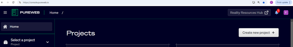 Projects and Models in the PureWeb Console