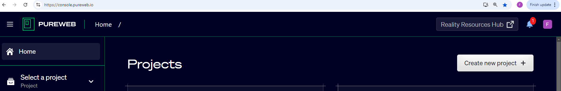Projects and Models in the PureWeb Console